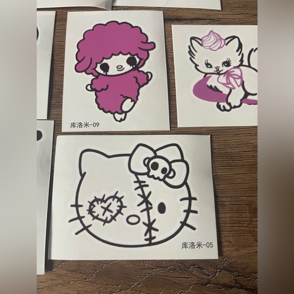 Sanrio | Accessories | Sanrionwot Goth Style Character Temporary Tattoo ...